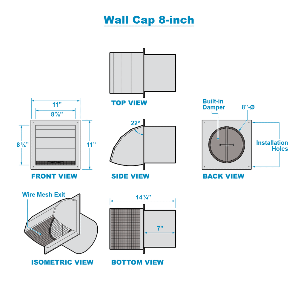 Roof and Wall Vent Caps | Made in Canada by VICTORY — Victory Range Hoods